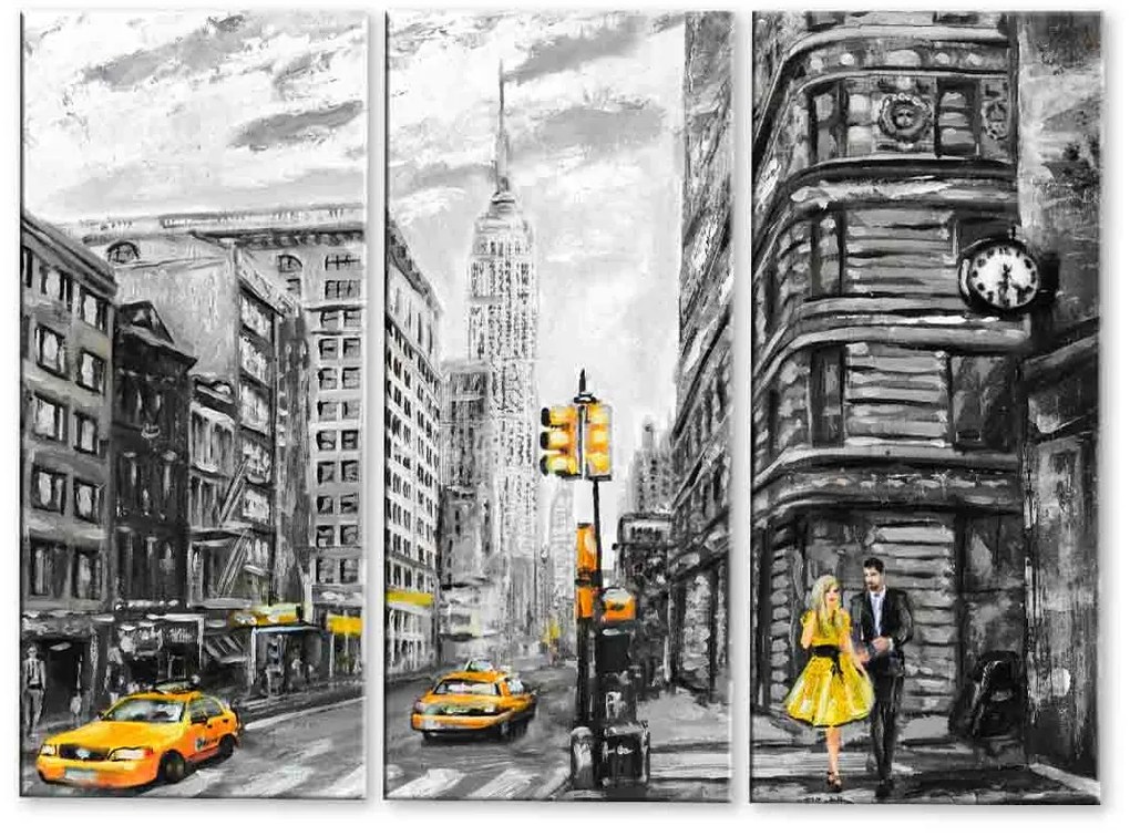 Obraz malovaný New York Velikost (šířka x výška): 120x90 cm