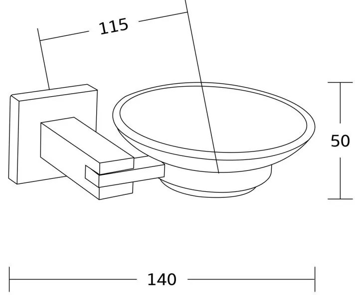 Mexen příslušenství, VANY držák na mýdlo, zlatá, 7020939-50