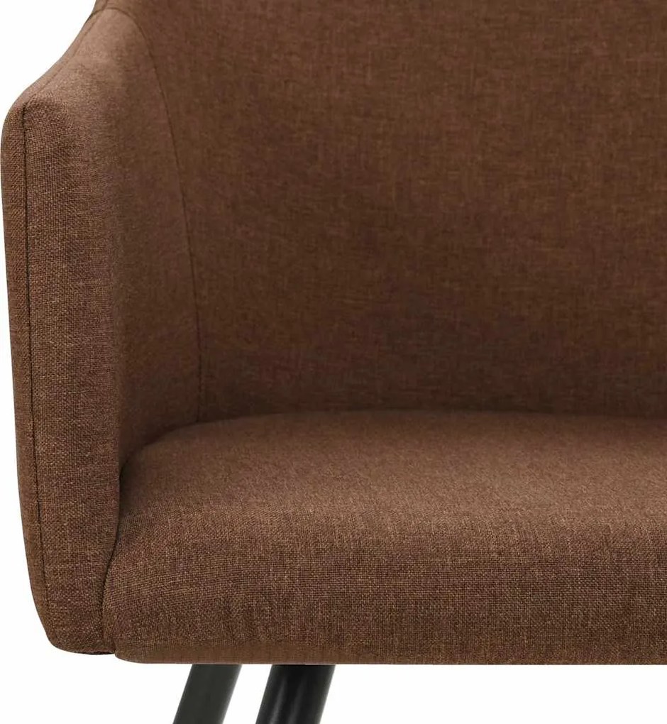 Jídelní židle 2 ks hnědé textil 323096