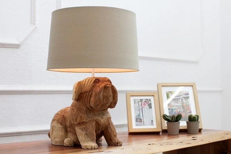 Deflee stolní lampa DOG 50 CM WALNUT LAMSTOL37212len, masiv  35 cm x 50 cm x 40 cm DF2035284