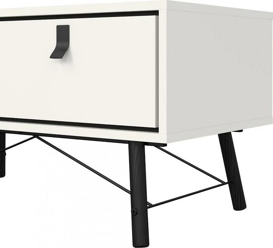 Falco Konferenční stolek Rain 009, se zásuvkou, bílý MAT