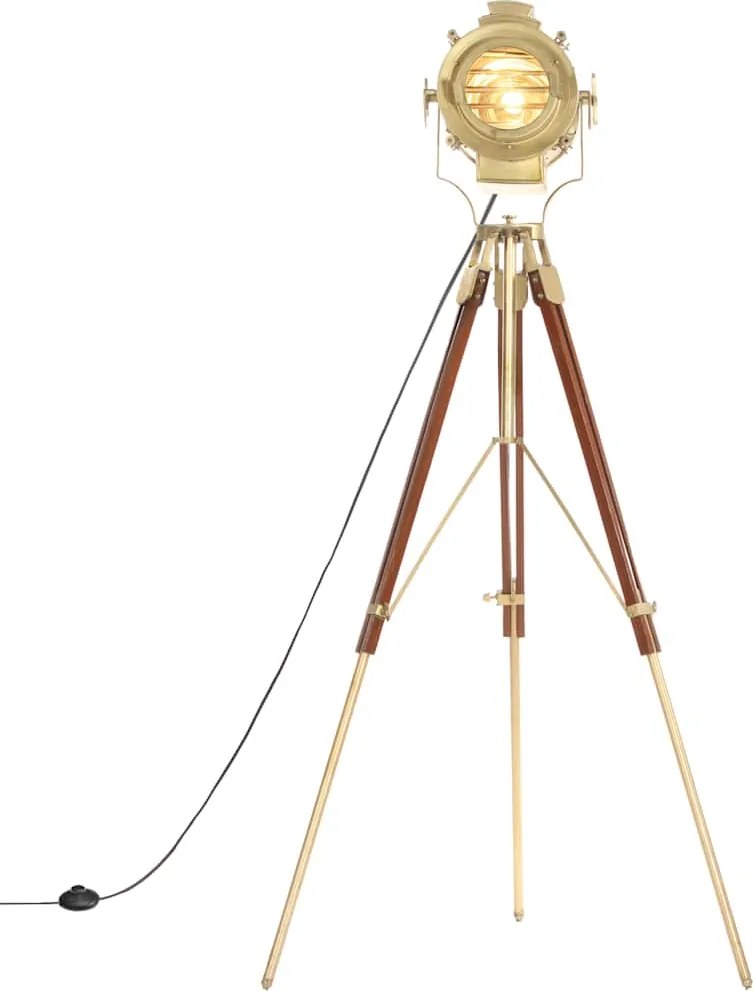 Stojací lampa na stativu masivní mangovníkové dřevo 193 cm 286204