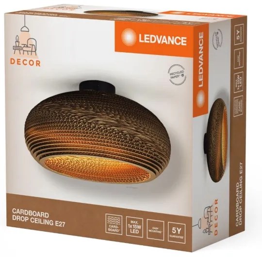 Ledvance - Stropní svítidlo DECOR CARDBOARD 1xE27/15W/230V pr. 40 cm