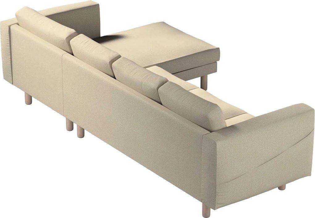 Potah na pohovku IKEA Norsborg 4-místná se šezlongem barva béžová látka pletený vzor