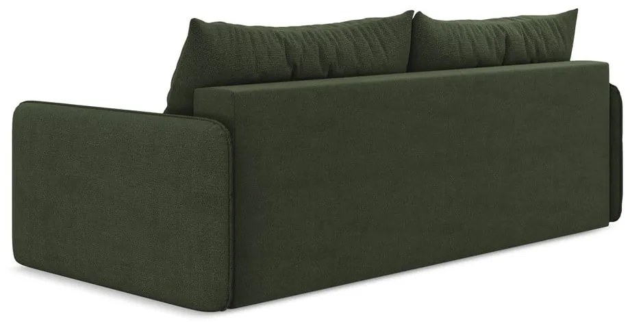 Zelená rozkládací/s úložným prostorem pohovka 216 cm Nanea – Makamii