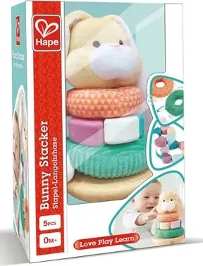 Hape Skládací pyramida Zajíček / od 10 měsíců