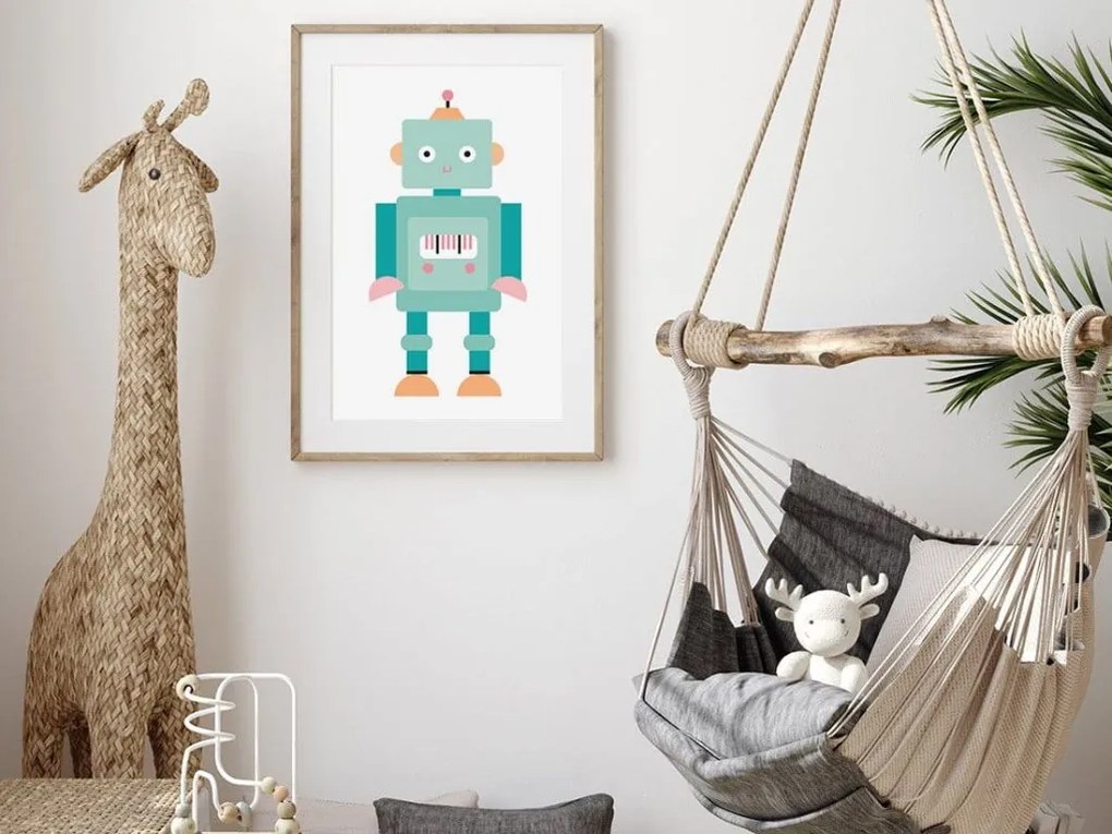 Dětský plakát ROBOT na zeď Zvolte rozměr: 30 x 40 cm