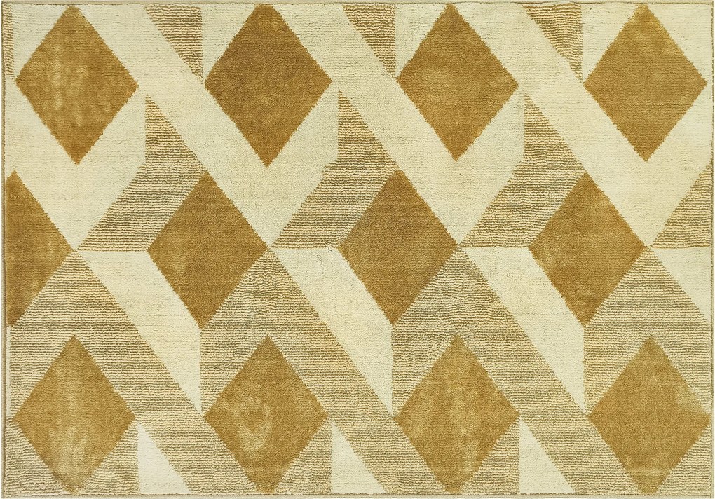 HOMCOM Koberec do obývacího pokoje 230 x 160 cm s nízkým vlasem, pratelný, hypoalergenní, pro obývací pokoj, ložnici, kancelář, žlutý | Aosom