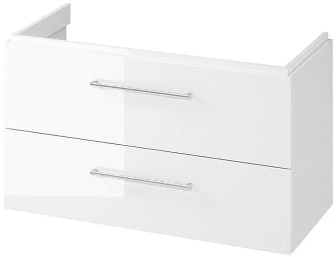 Cersanit Larga, koupelnová skříňka s umyvadlem 100x45x65 cm, bílá lesklá, S801-437