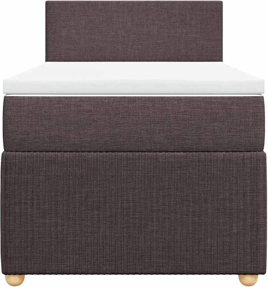 Box spring postel s matrací tmavě hnědá 90x200 cm textil 3287335