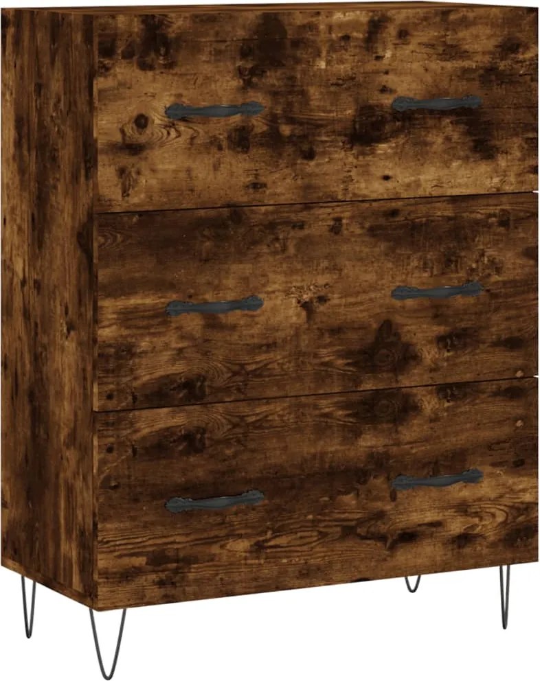 Skříň highboard kouřový dub 69,5 x 34 x 180 cm kompozitní dřevo 3198086