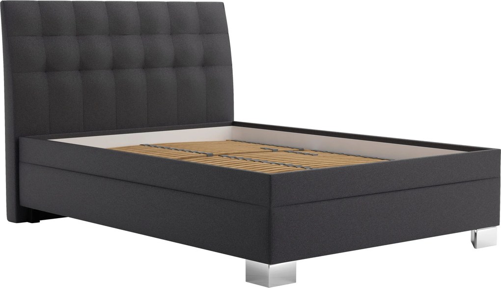 XXXLutz ČALOUNĚNÁ POSTEL, 140/200 cm, antracitová Blanar - Postele s úložným prostorem - 002648009819