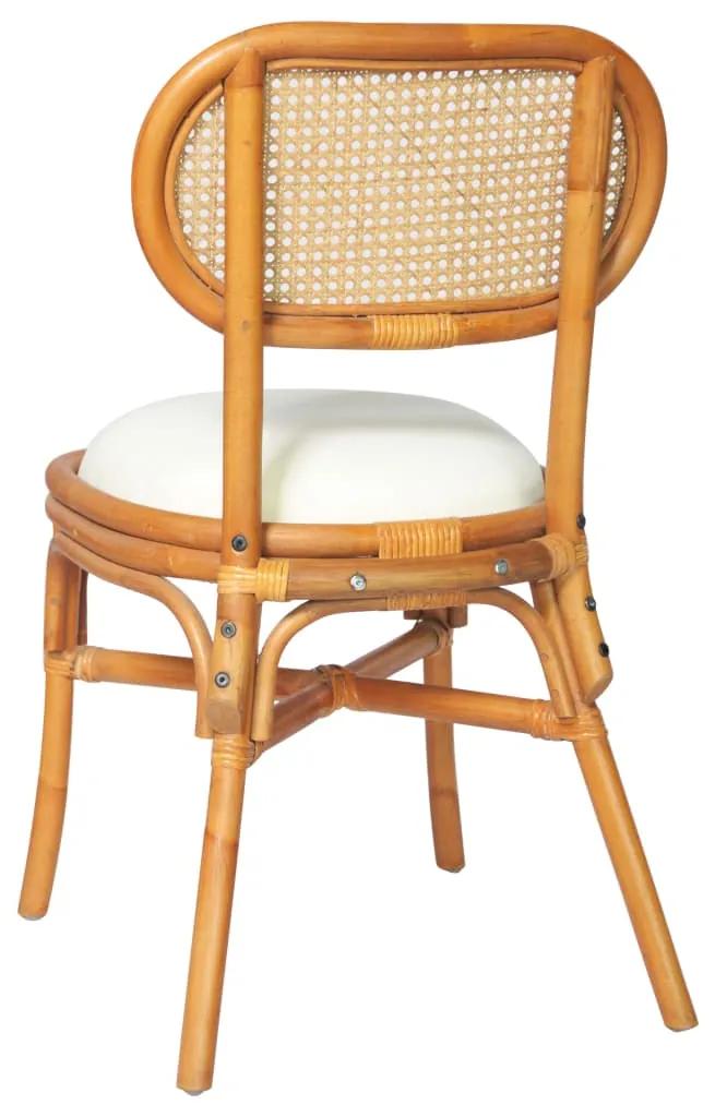 Jídelní židle 2 ks světle hnědé plátno - Default Title