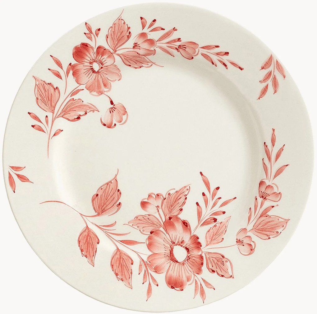 Ručně malovaný mělký talíř Whimsical Rose