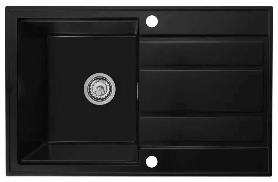 Gamma Modern 8050, 1-komorový granitový dřez 790x500x210 mm, černá, GMA-ZM-8050-BK
