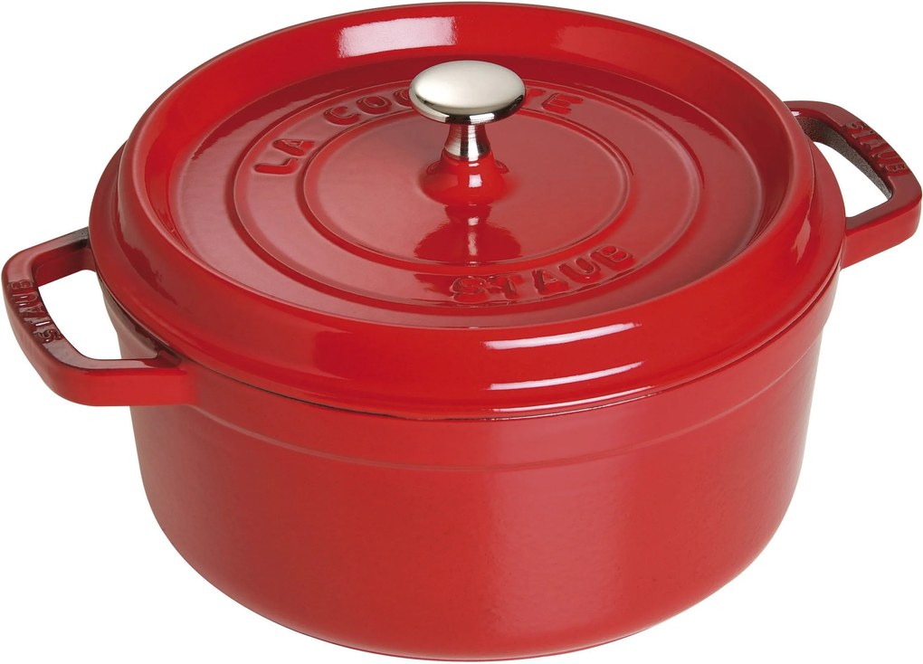 Staub Litinový hrnec s poklicí Cocottes višňová 24 cm 3,8 l