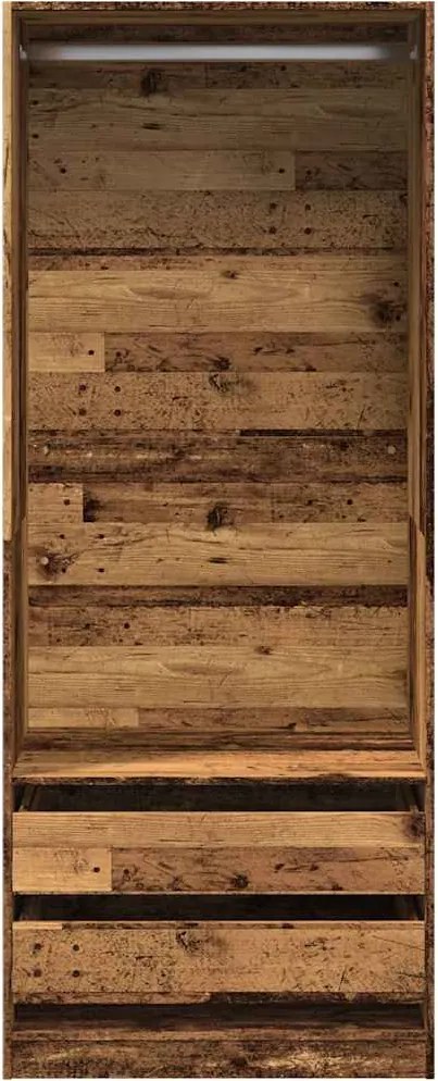 Šatní skříň old wood 80 x 50 x 200 cm kompozitní dřevo 3307754