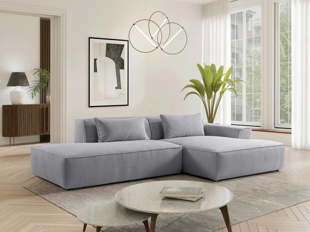XXXLutz ROHOVÁ SEDAČKA, plast, textil, kompozitní dřevo, světle šedá MID.YOU - Sedací soupravy - 000694009602