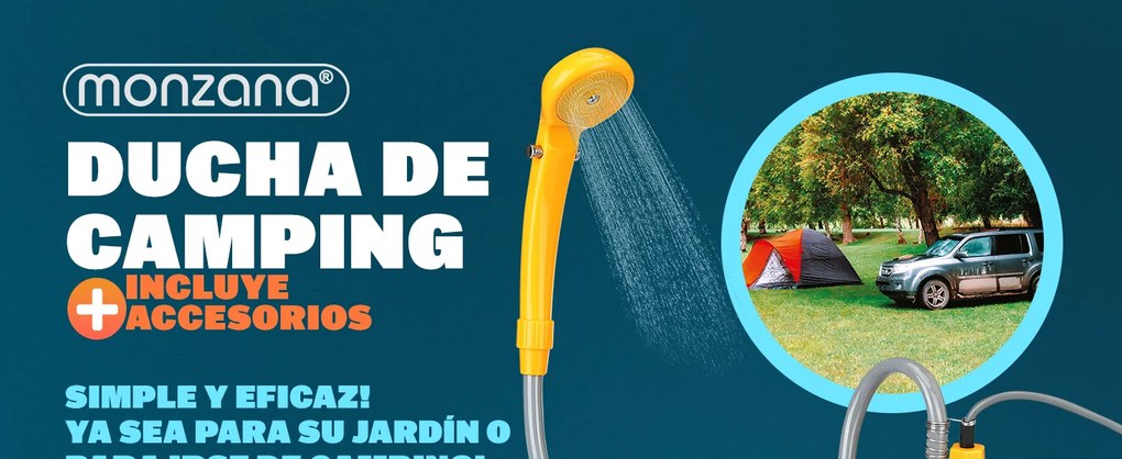 Kempingová sprcha žlutá s Ponorné čerpadlo