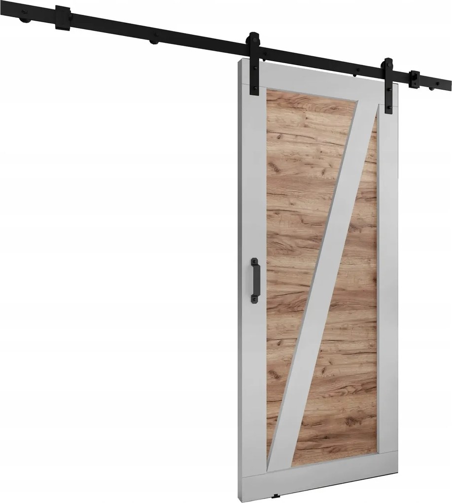Posuvné dveře LOFT ADIO 3 bílý + dub Craft zlatý 100