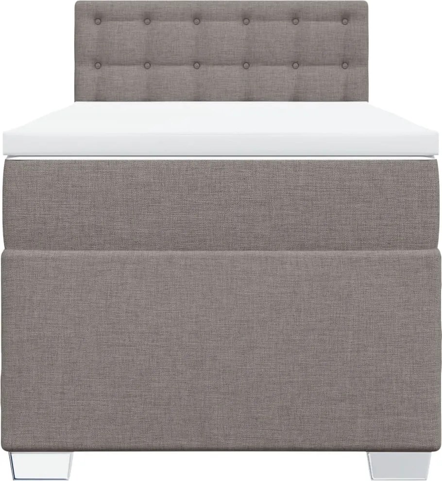 Box spring postel s matrací taupe 90x200 cm textil 3288089