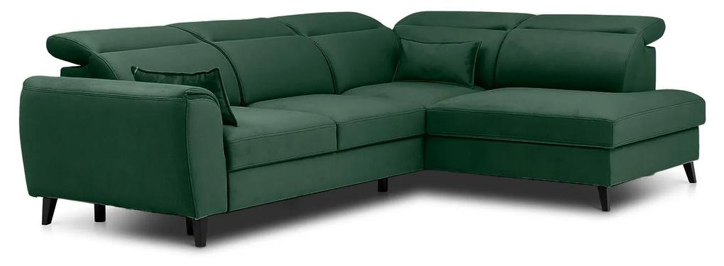 Eltap Rohová sedací souprava Noble Materiál a barva potahu: Lukso 39 - tmavě zelená, Orientace: pravá