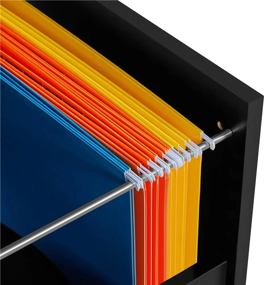 Kancelářský kontejner – černá, 40 cm (délka) × 40 cm (šířka) × 66,5 cm (výška) (256494115721)