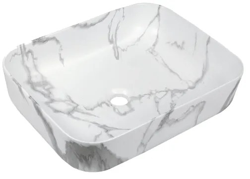 Invena Florina, keramické umyvadlo 51x40x13 cm, imitace kamene, INV-CE-40-706-C