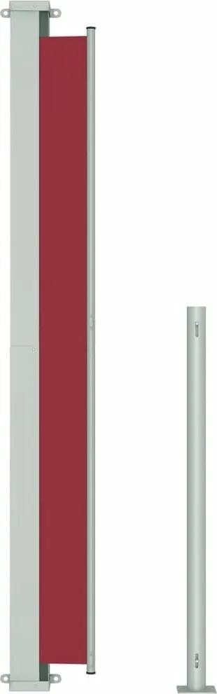 vidaXL Zatahovací boční markýza 180 x 500 cm červená [313410]