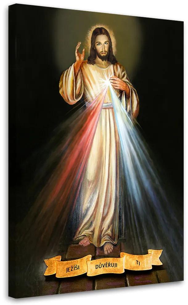 Gario Obraz na plátně Boží milosrdenství "Ježíši, důvěřuji Ti" Rozměry: 40 x 60 cm