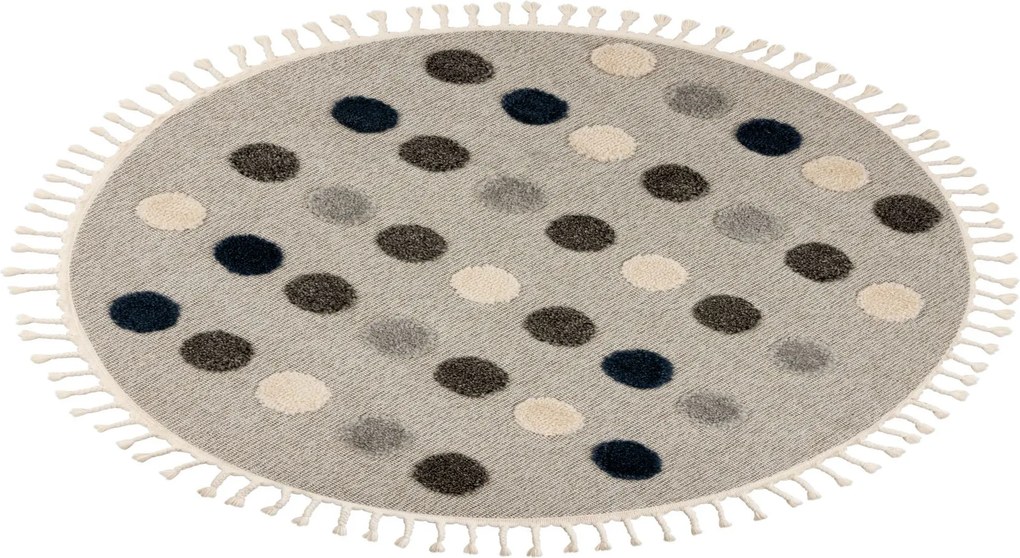 Obsession, Dětský kusový koberec My Fano 394 Dots kruh, 133x133 (průměr) kruh, vícebarevná, dětský pokoj