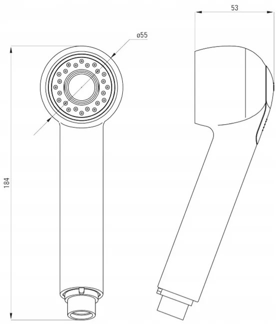 Deante Deante, dřezová hlavice s výsuvným výtokem, chromová, XDWM3SCR2