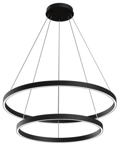 Maytoni MOD058PL-L74B3K - LED Lustr na lanku RIM LED/88W/230V pr. 80 cm černá