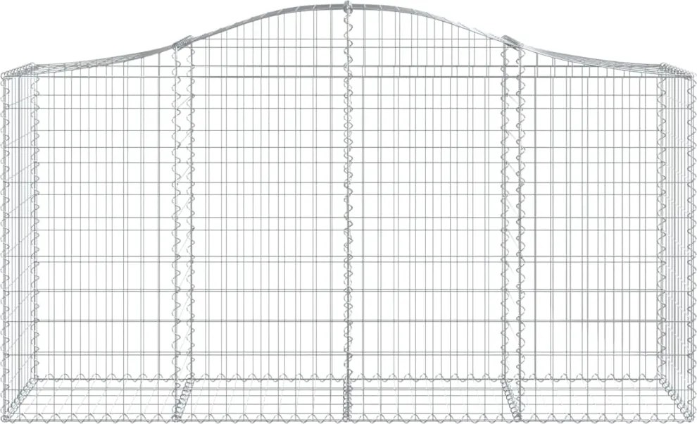 Klenuté gabionové koše 10ks 200x50x100/120cm pozinkované železo 3145648