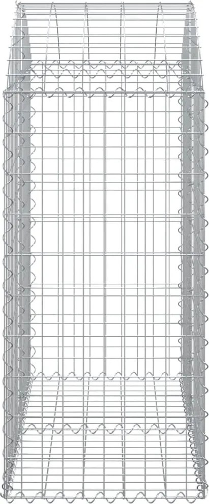 Klenutý gabionový koš 100 x 50 x 100/120 cm pozinkované železo 153435