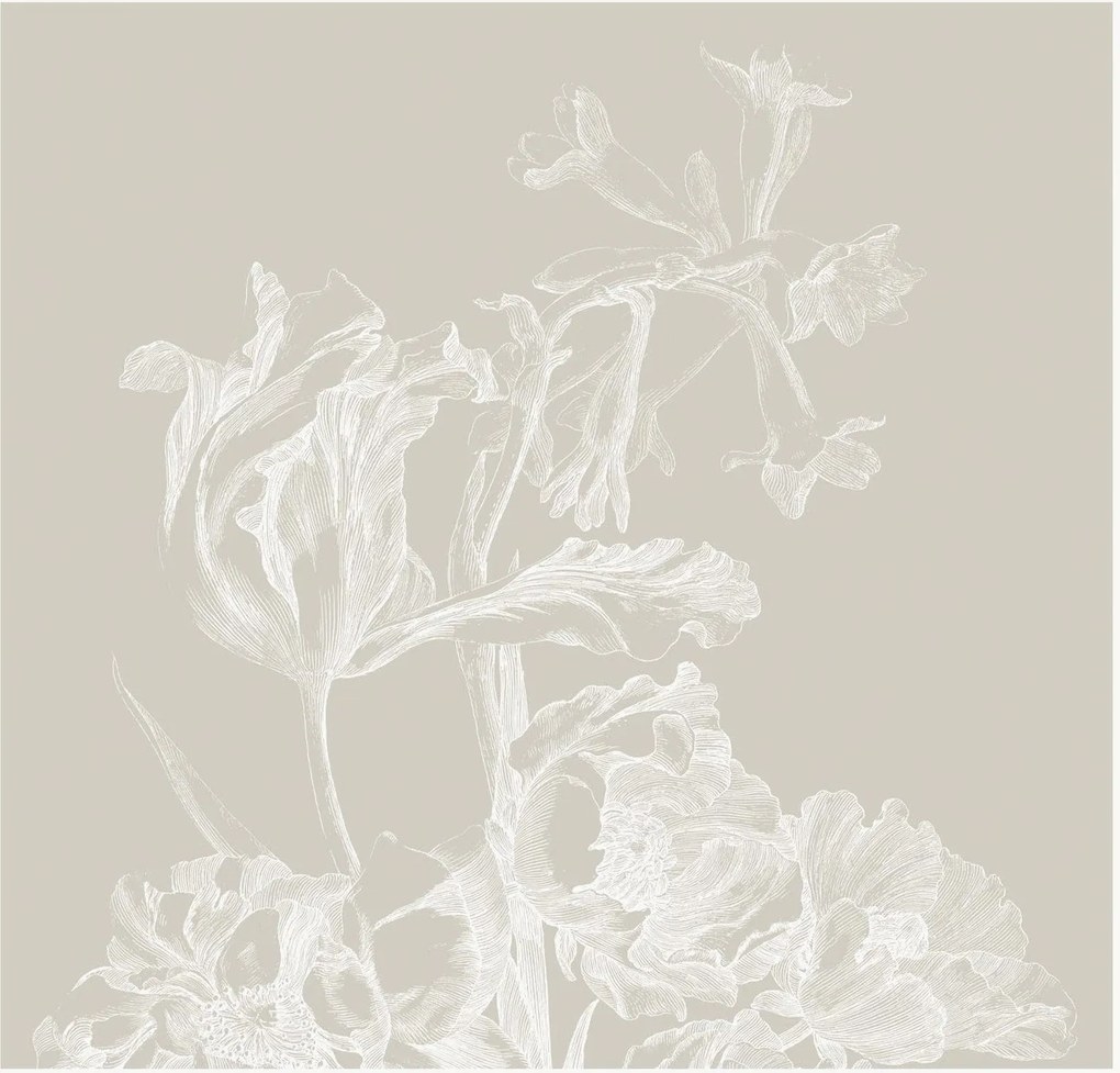 Tapeta Engraved Flowers