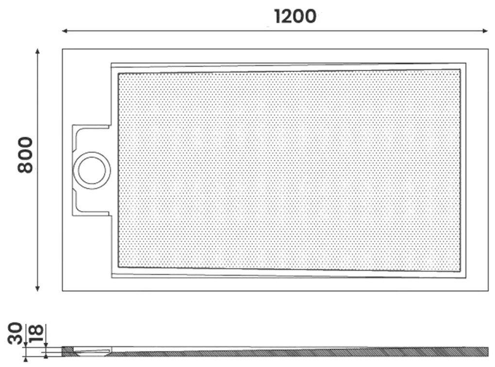 Gelco EMA sprchová vanička z litého mramoru, obdélník 120x80cm PE12080 EMA 120×80 PE12080