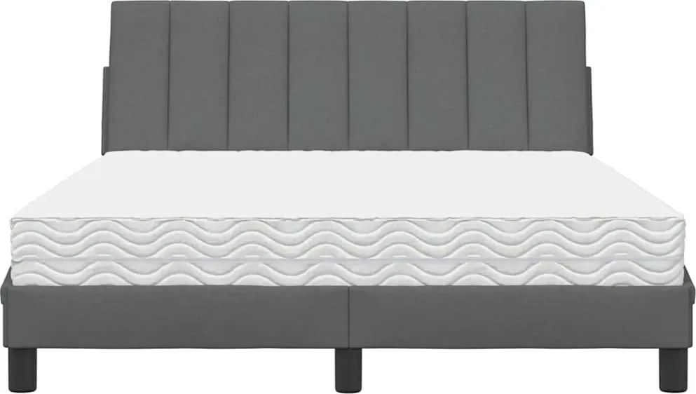 Postel s matrací Hanko tmavě šedá 120 x 200 cm textil 3310518
