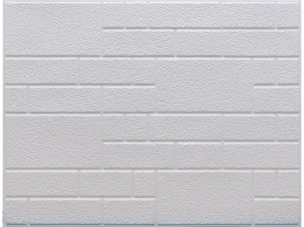 3D - PVC obkladový panel - Kámen skládaný bílý