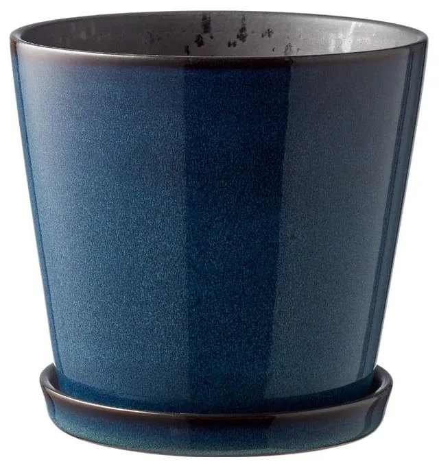 Kameninový obal na květináč ø 14 cm Gastro Dark Blue/Black – Bitz