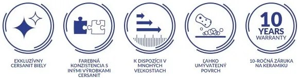 Cersanit Mille, skříňkové umyvadlo 56x40 cm, bílá, K675-001