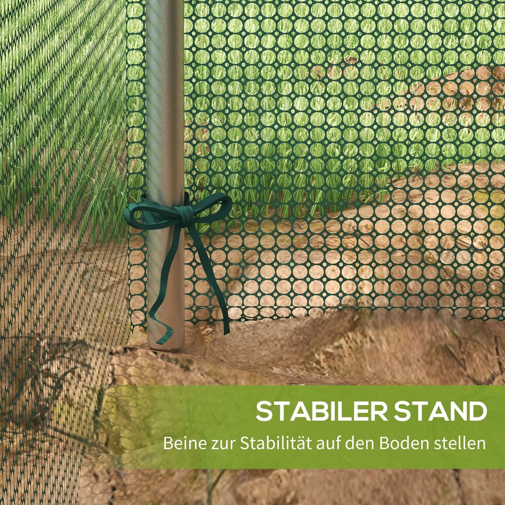 Zahradní síť proti hmyzu Outsunny s dvířky na zip 1,25x1,25 m z oceli odolná proti větru v zelené barvě pro zahradu a terasu | Aosom.de
