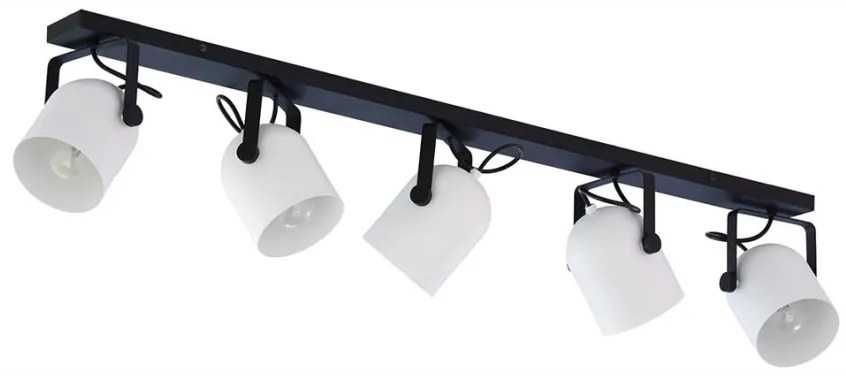 TK LIGHTING Bodový lustr - SPECTRA 3469, 230V/15W/5xE27, bílá/černá