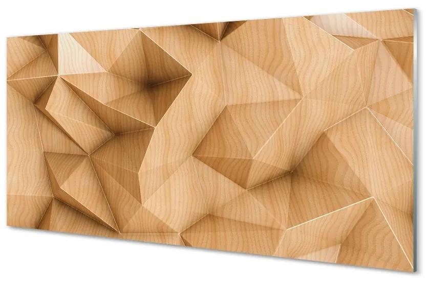 Obraz na skle Solid mozaika dřevo 125x50 cm