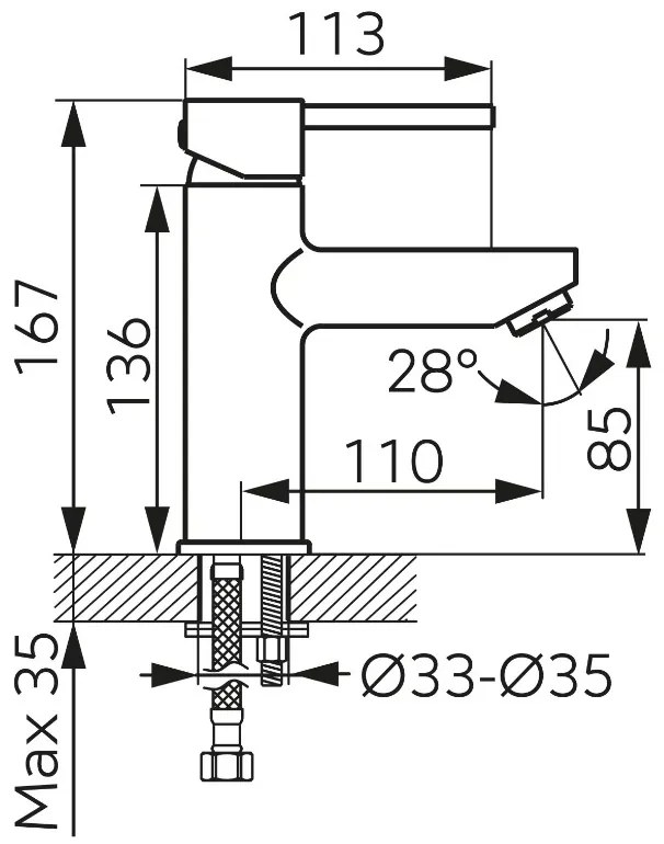 Ferro Fiesta, umyvadlová baterie, zlatá lesklá, BFI2G