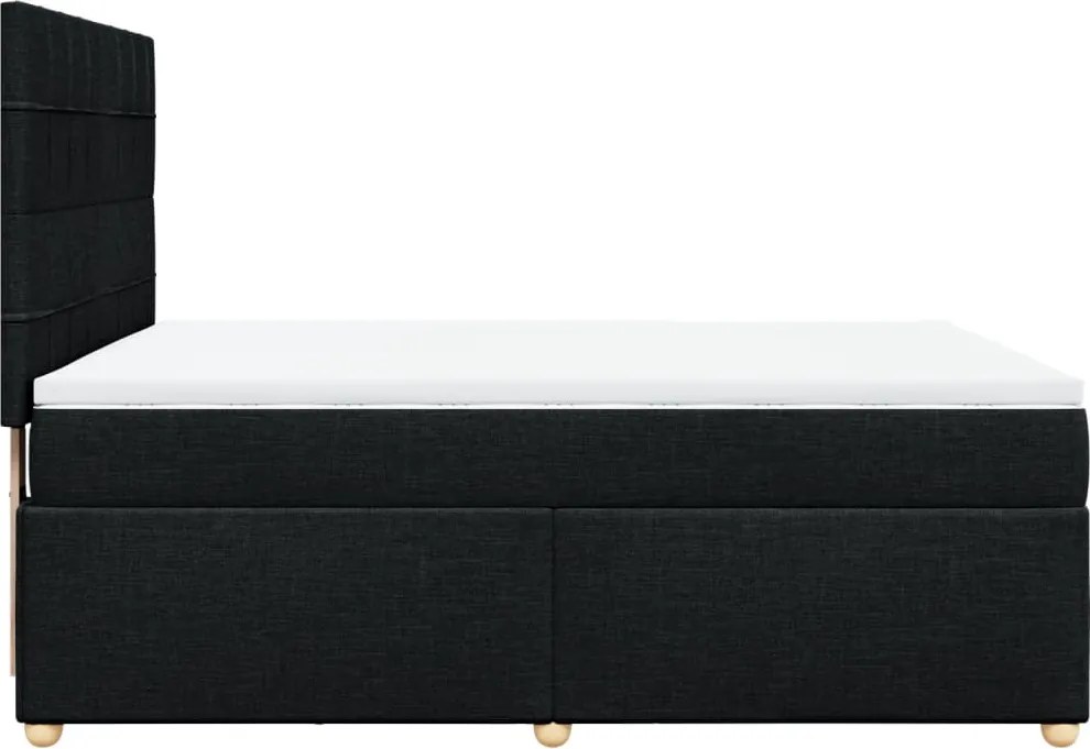 Box spring postel s matrací černá 140 x 190 cm textil 3293577