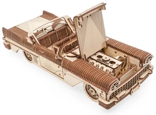 Ugears - 3D dřevěné mechanické puzzle Cabriolet
