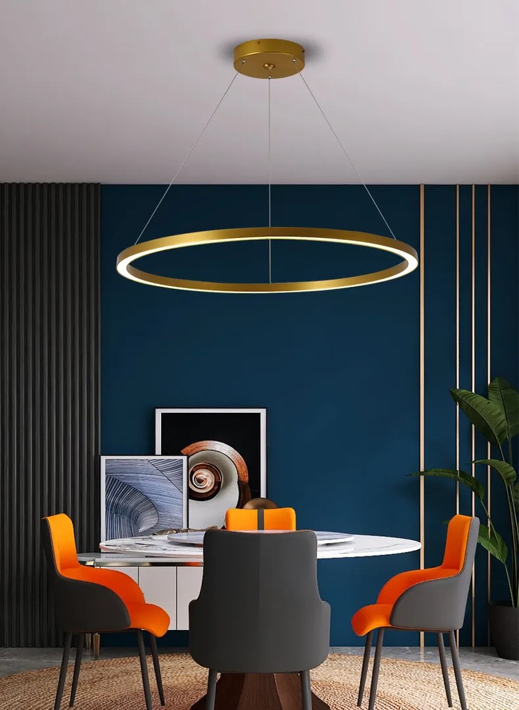 Immax NEO FINO Smart závěsné svítidlo 1 kruh, 80cm, 60W, zlaté, Zigbee 3.0