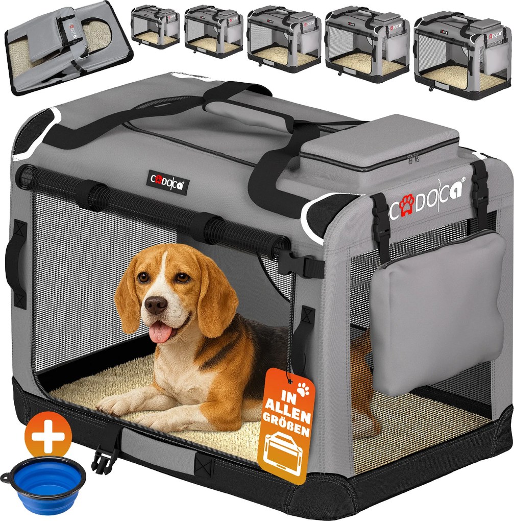 Box pro psa skládací L 70x52x50cm šedá