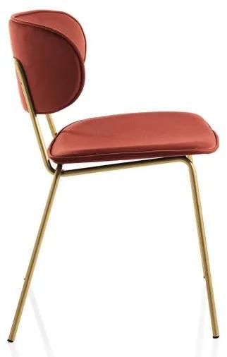 Max Home Designová židle Kristy vzorník tkaniny: crystal 06, nohy: kovové zlaté RAL 1036